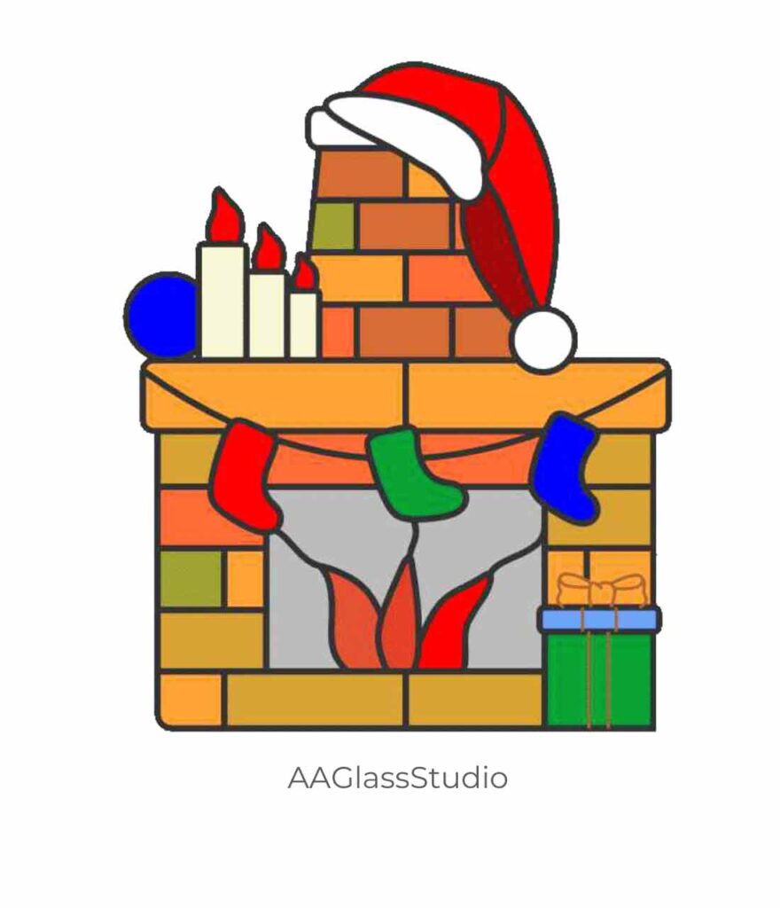 Stained Glass Santa Patterns: Mesmerizing Christmas Set!