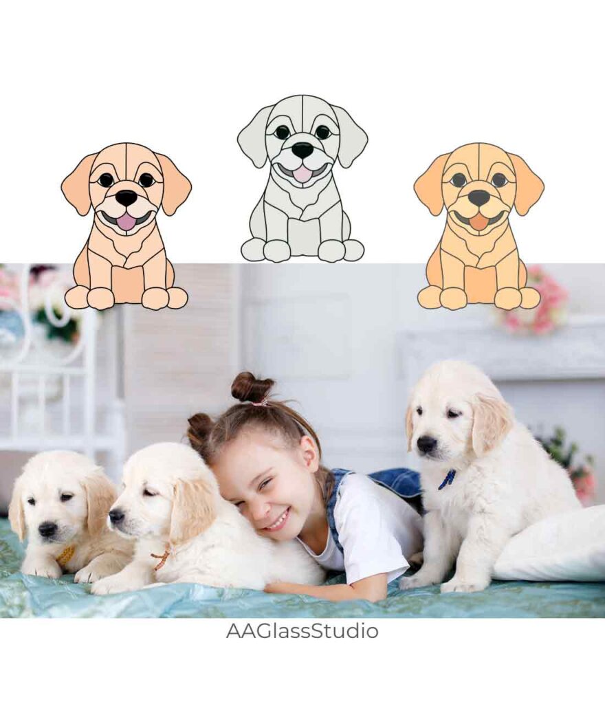 Puppy Labrador Retriever Stained Glass Pattern: Printable PDF ...