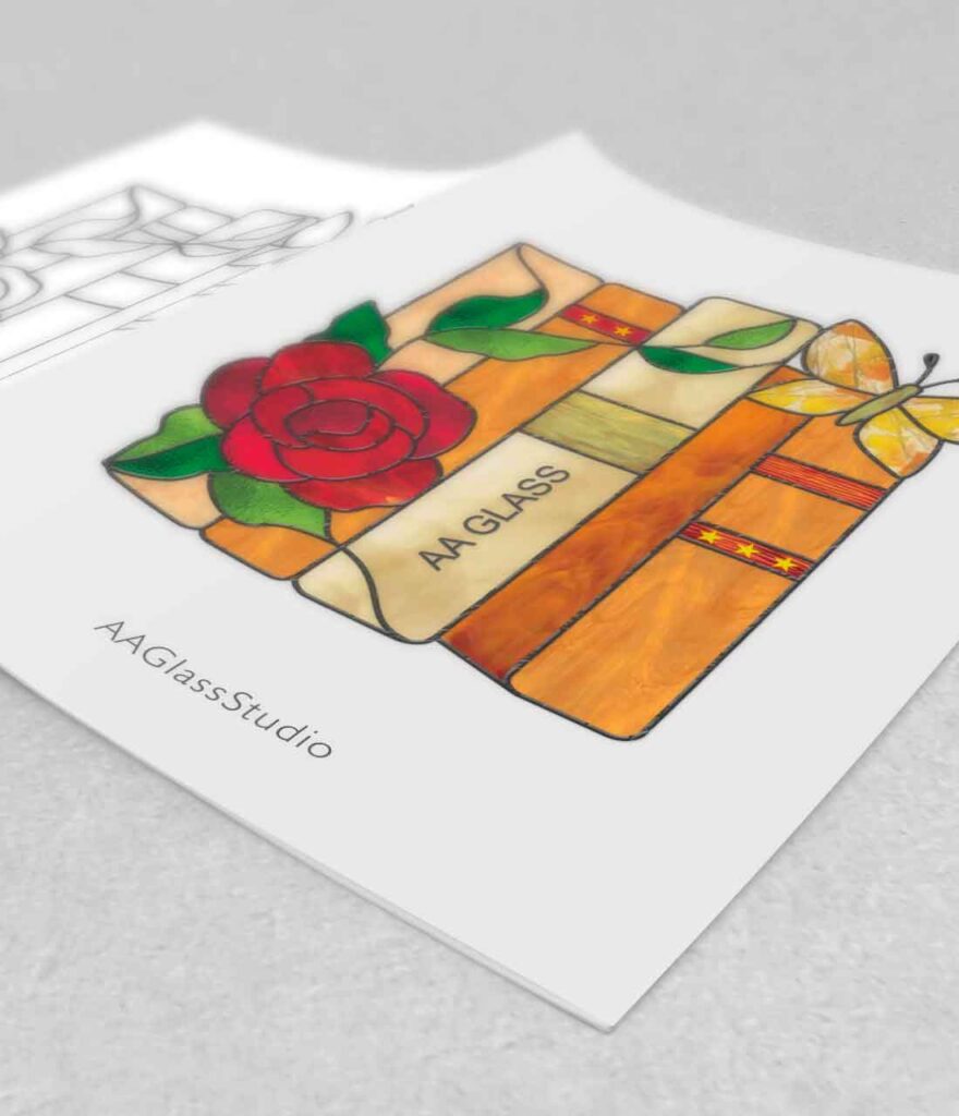 Magical Books Stained Glass Pattern – Gift For Readers