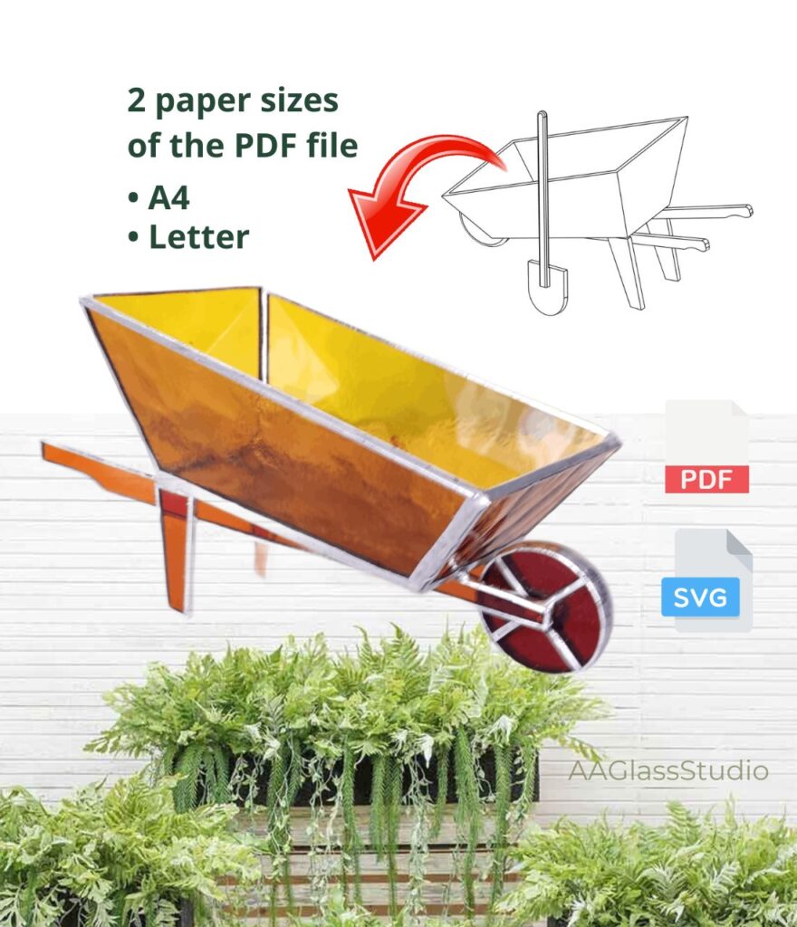 Stained Glass Garden Art: 3D Wheelbarrow Pattern (PDF) 2026